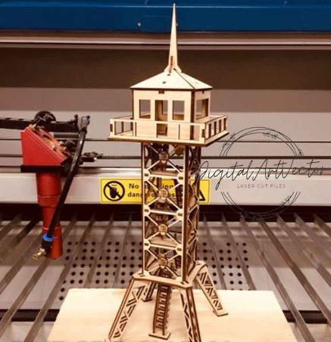Laser Cut Military Tower CDR DXF SVG Pdf Ai Vector File Download - Etsy UK