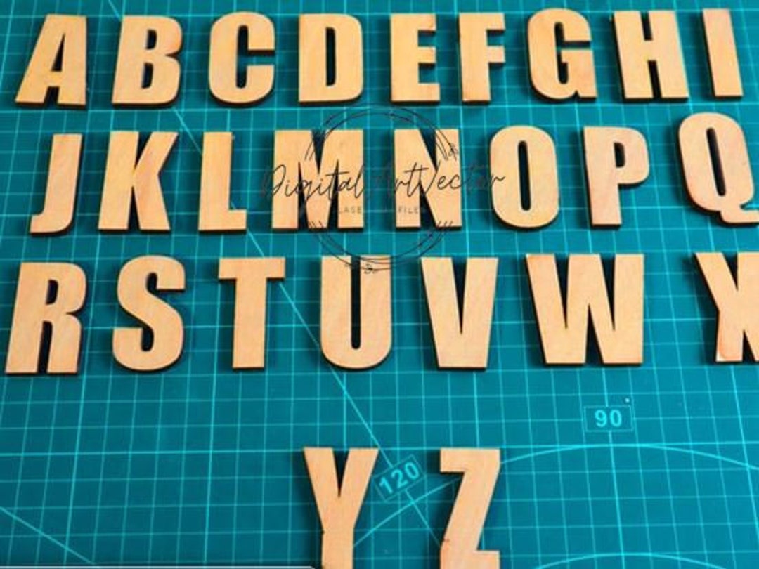Laser Cut Alphabets for Kid Education Wooden 3D Puzzle 6mm CDR DXF SVG ...