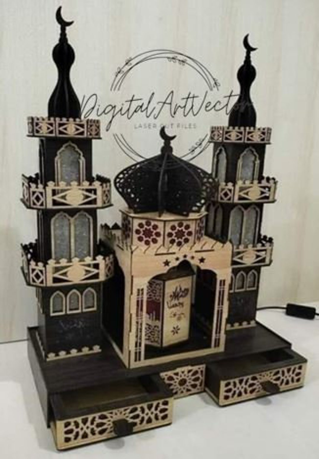 Laser Cut Mosque 3D Puzzle CDR DXF SVG Pdf Ai Vector File - Etsy