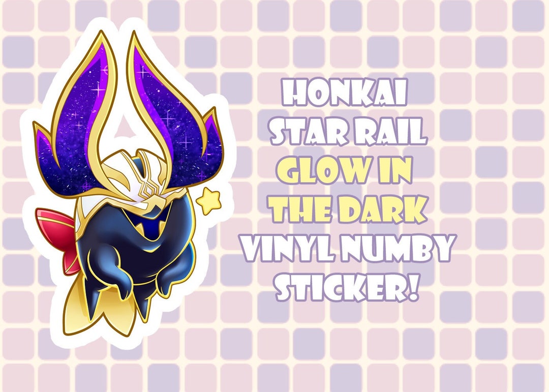 Honkai Star Rail GLOW in THE DARK Waterproof Vinyl Stickers of Numby ...