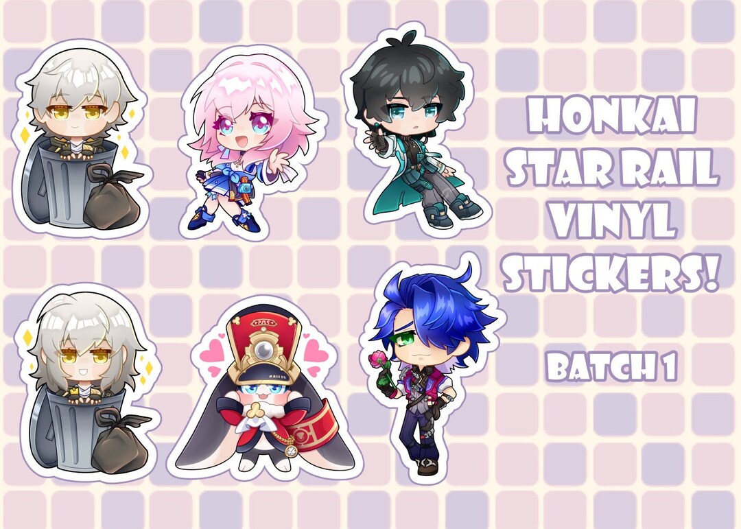 Honkai Star Rail Waterproof Vinyl Stickers – Caelus, Stelle, Dan Heng ...