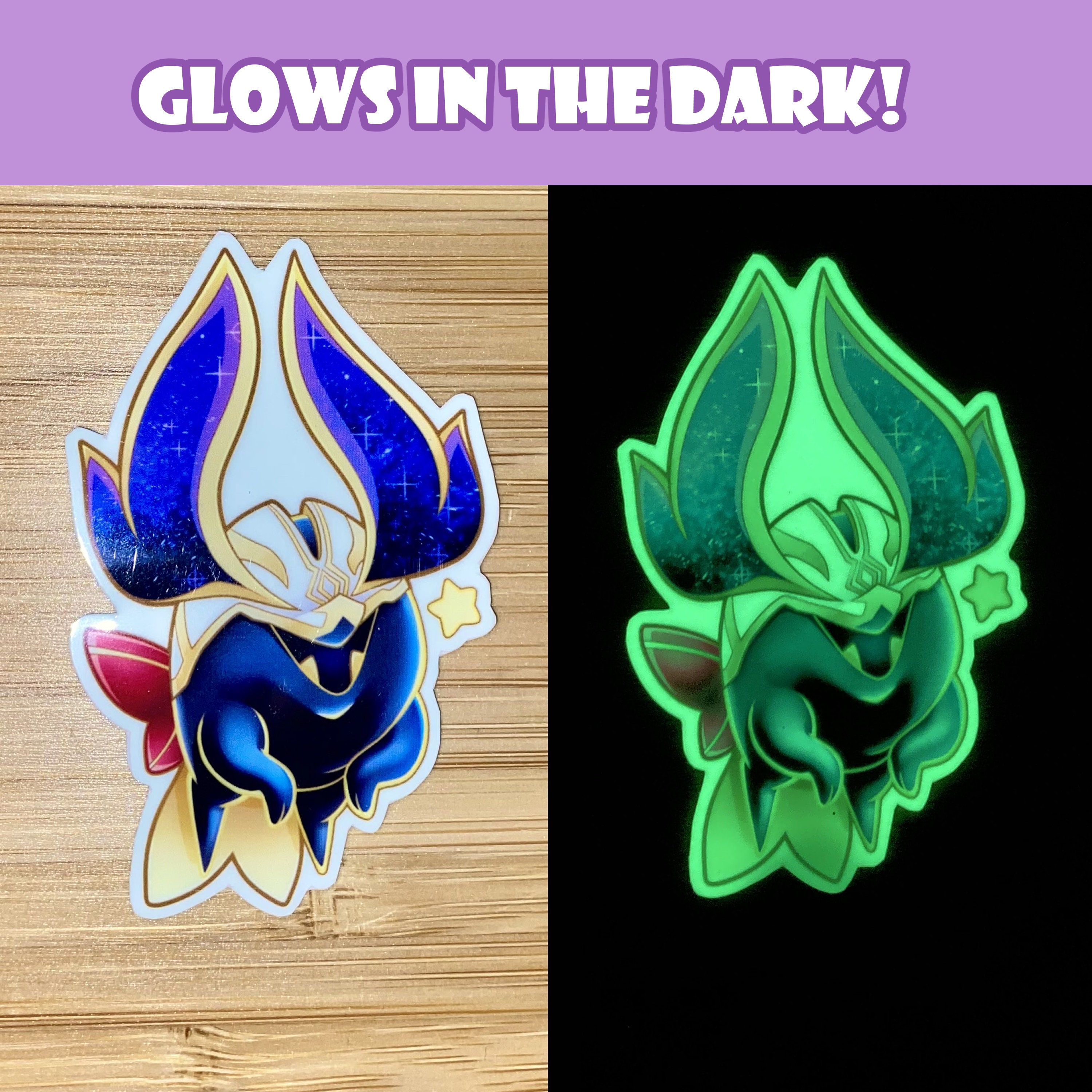 Honkai Star Rail GLOW in THE DARK Waterproof Vinyl Stickers of Numby ...