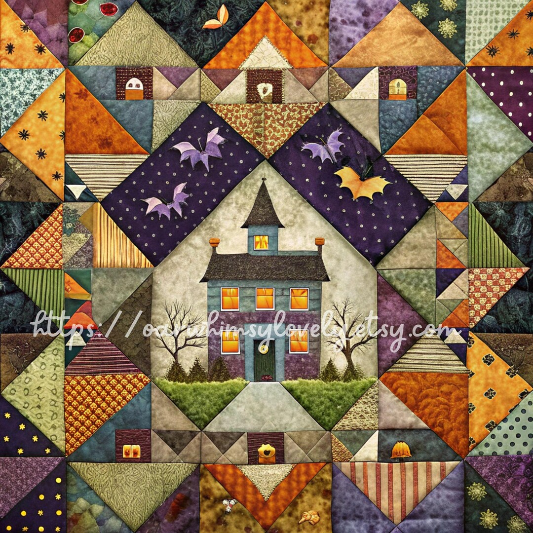 Halloween Haunted House Theme Digital Download Backgrounds, High ...