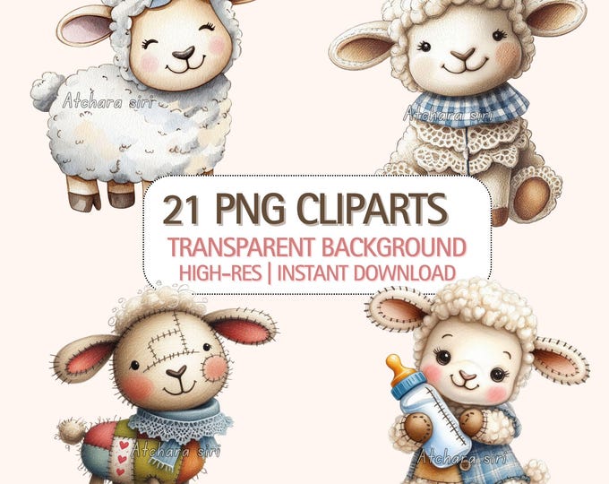 Adorable Fluffy Sheep Clipart - Perfect for Sublimation & Printables ...