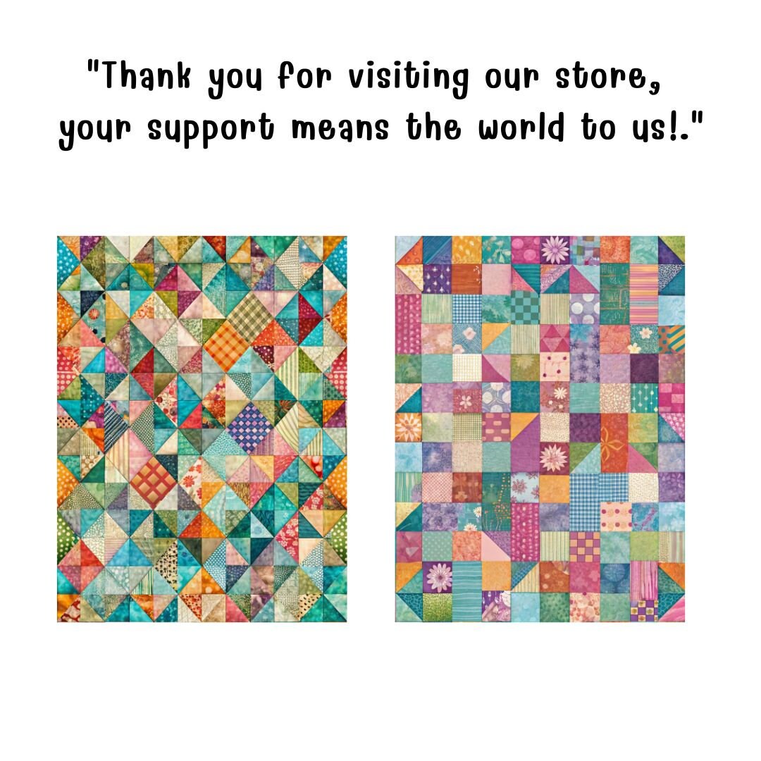 Patchwork Quilt Pattern Background Digital Download , High Quality JPEG ...