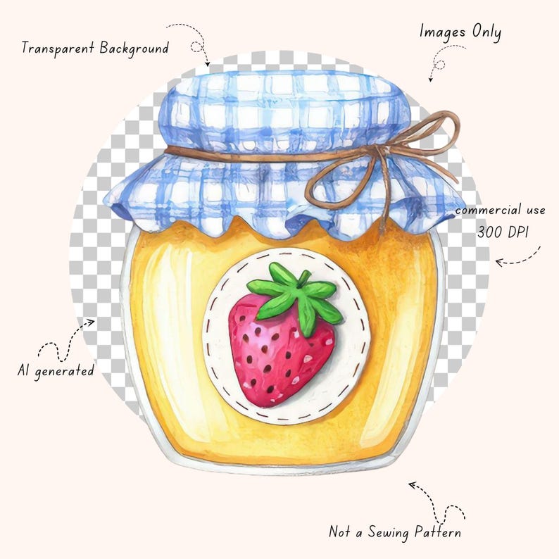 Cute Jam Jar Clipart Set – 34 Colored Pencil Style Pngs for Cozy DIY ...