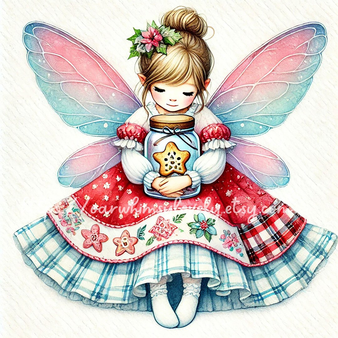 Christmas Fairy Clipart Collection - Etsy