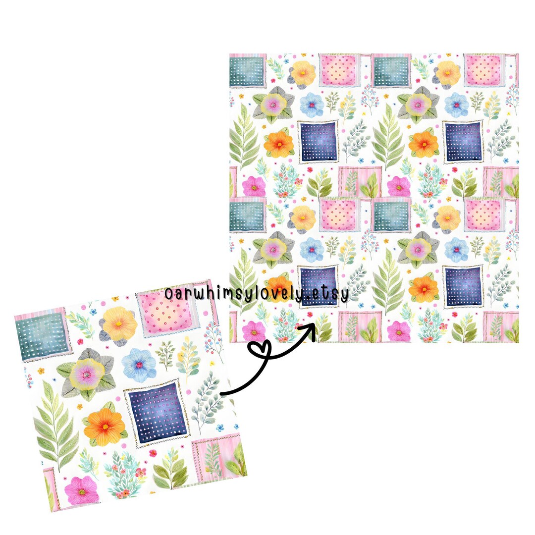 Seamless Cute Floral Theme Background - Etsy