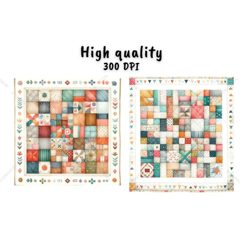 Beautiful Digital Quilt Pattern Collection 12 Unique JPEG Files High ...