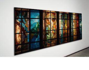 Stained Mosaic Tempered Glass Design Wall Art, Stepmom Gift, Wall Art ...