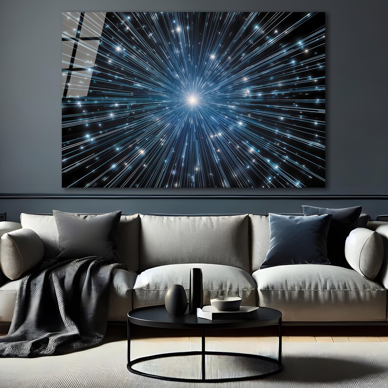 Galaxy Vortex Glass, Tempered Glass Wall Art, Panoramic Wall Art, Wall ...