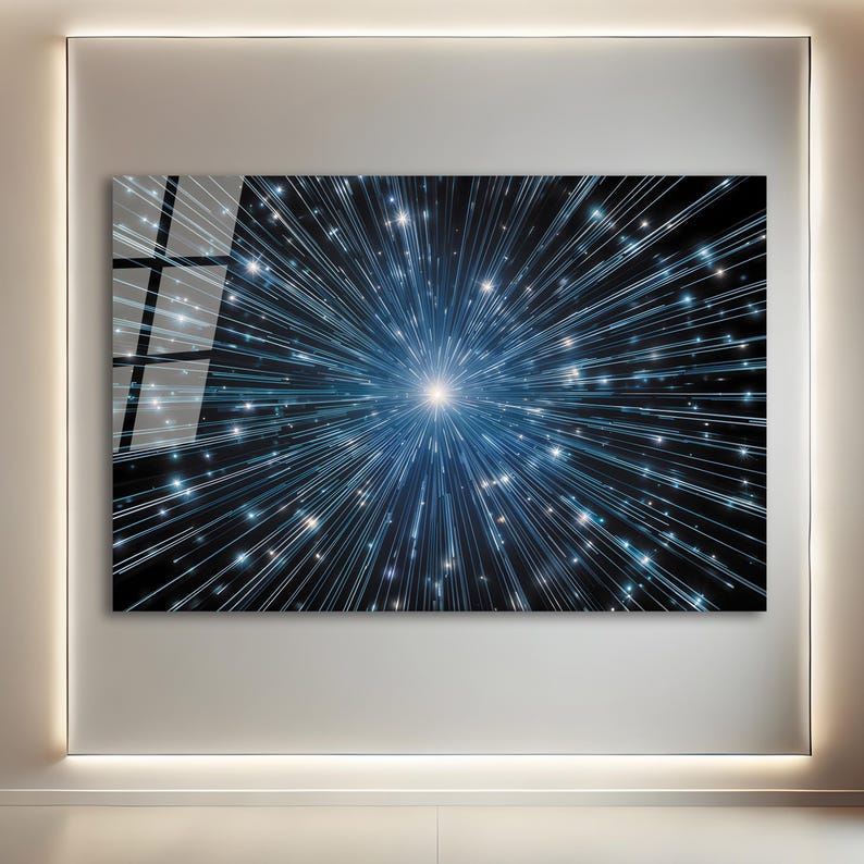 Galaxy Vortex Glass, Tempered Glass Wall Art, Panoramic Wall Art, Wall ...