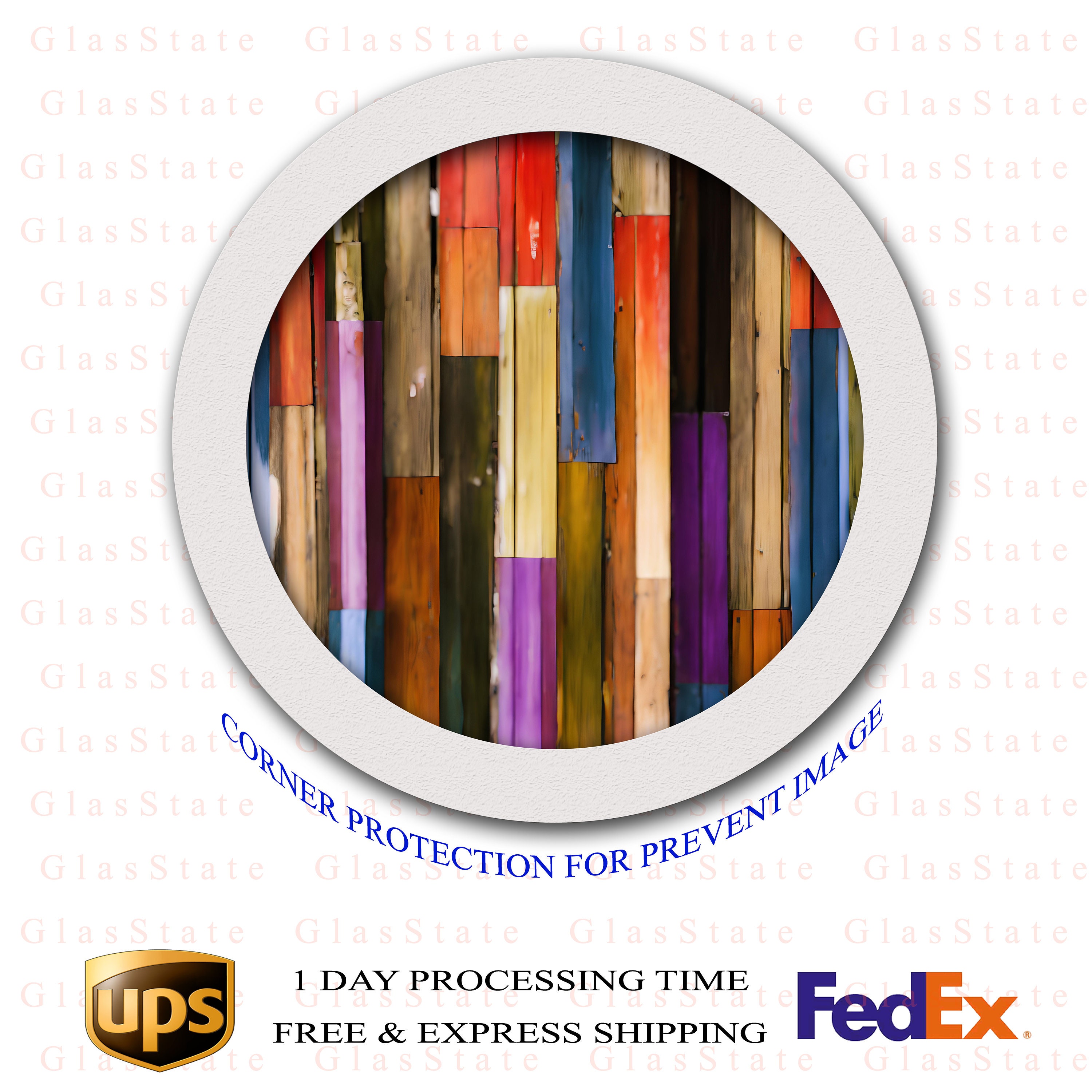 Painted Wood Glass Printing Wall Art-glass Wall Art-home Decoration ...