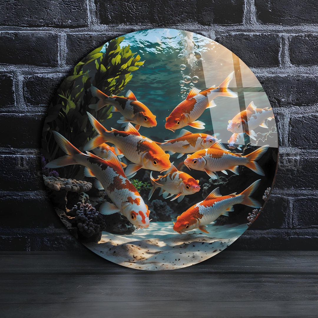 Sea Creatures Wall Art , Fishes Wall Art , Ocean Wall Decor , Tempered ...