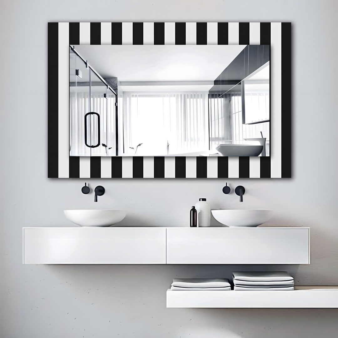 Huge Mirror Wall Decor, Mirror Decor for Bedroom, Tempered Glass Mirror ...