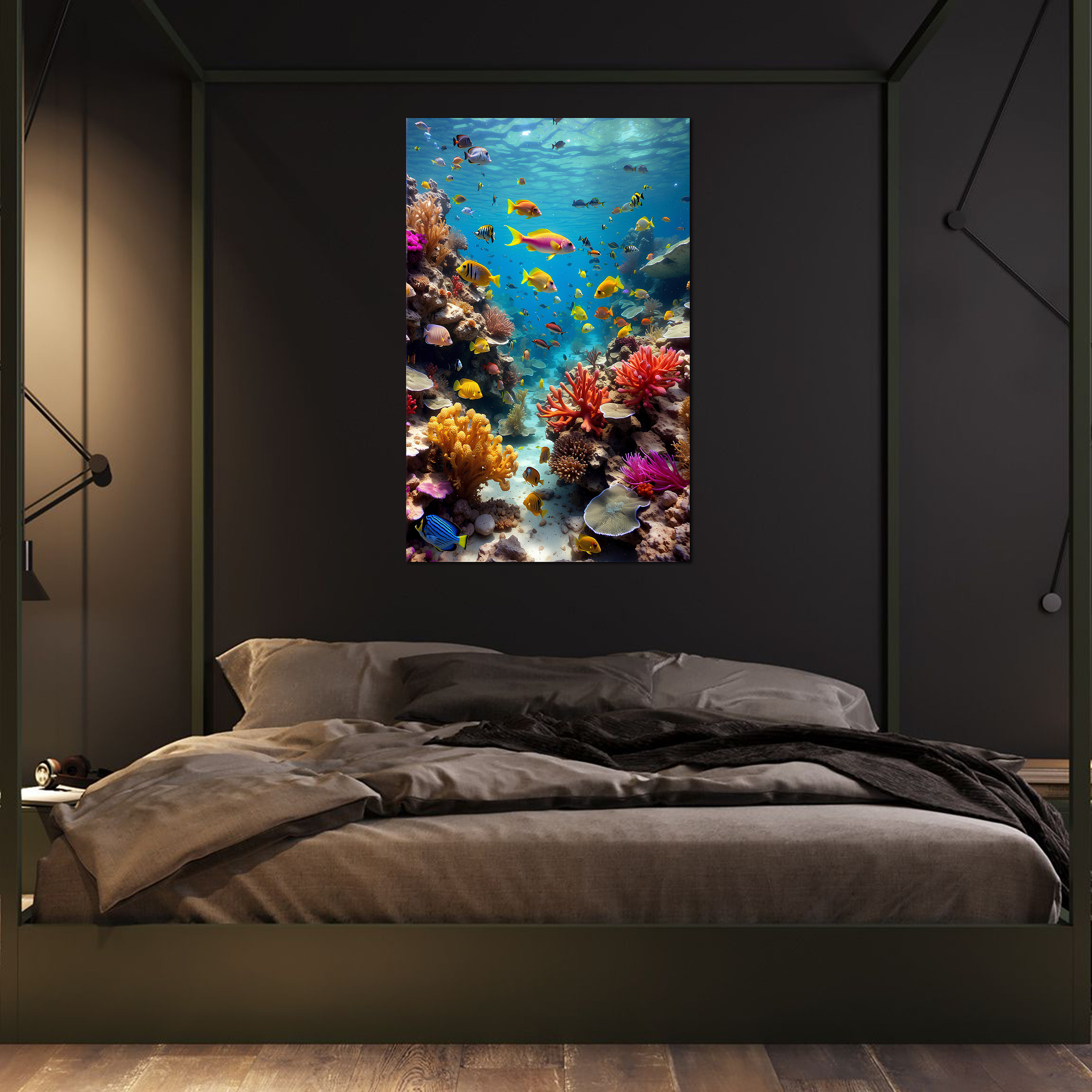 Sea Creatures Wall Art , Fishes Wall Art , Ocean Wall Decor , Tempered ...