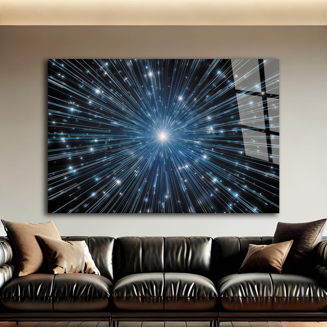 Galaxy Vortex Glass, Tempered Glass Wall Art, Panoramic Wall Art, Wall ...