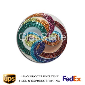 Infinity Symbol Glass Wall Art-round Ancient Mosaic-modern Art-round ...