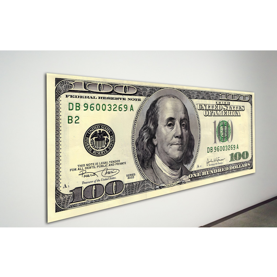 Dollar Wall Art Panoramic Wall Art Tempered Glass Wall Art Money Home ...