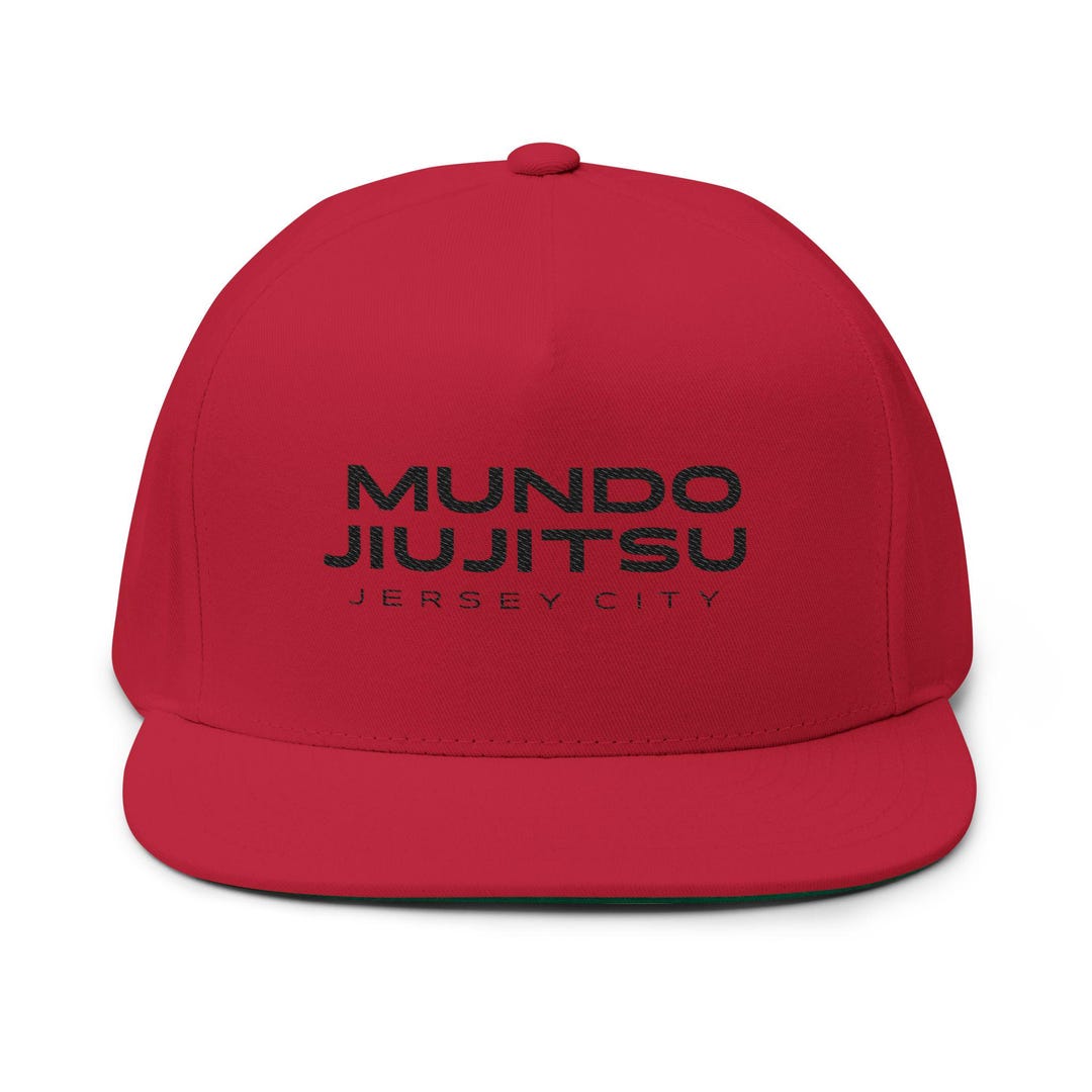 Mundo Jiu Jitsu Flat Bill Cap | Cool Cap for Martial Arts Enthusiasts ...