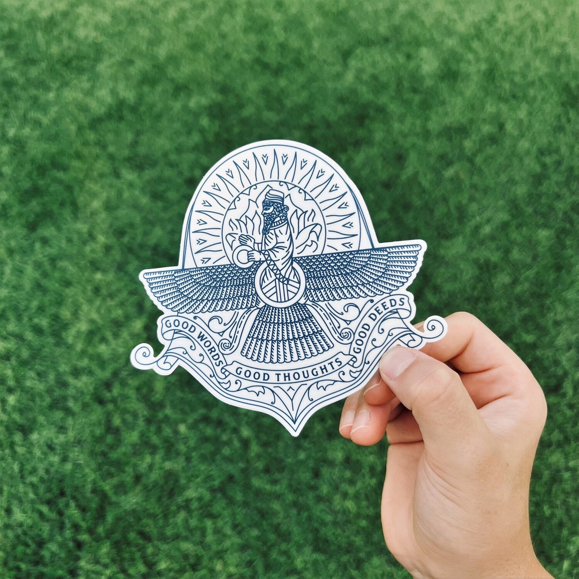 Persian Sticker Ethereal Faravahar Harmony Sticker - Etsy