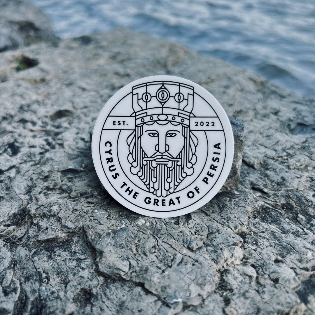 Persian Sticker Cyrus the Great Monoline Sticker - Etsy