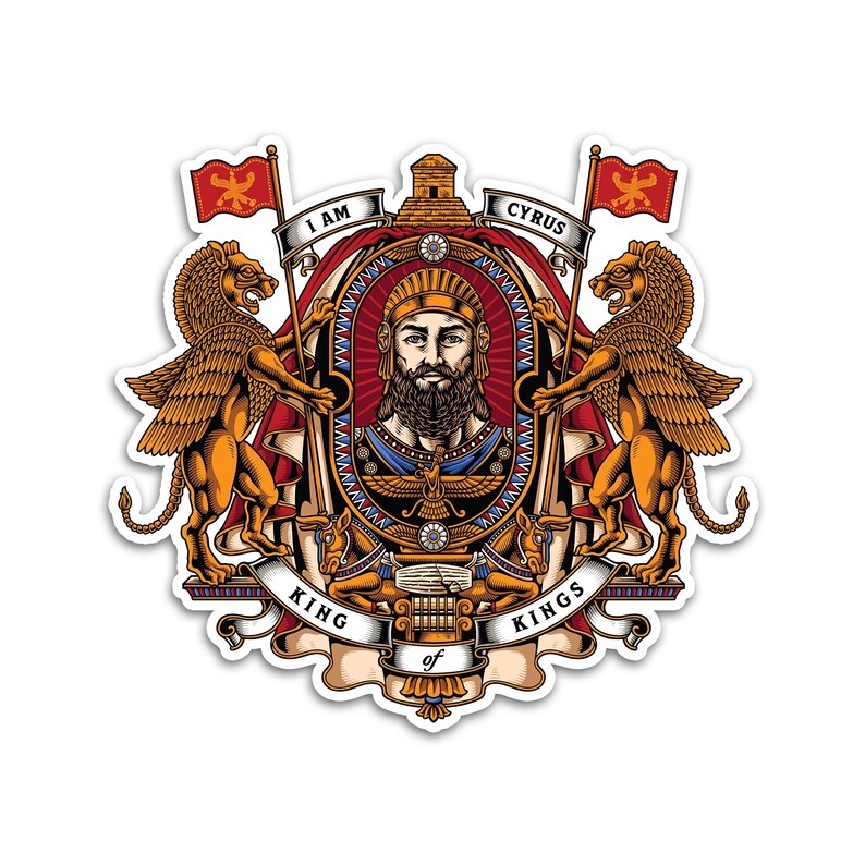 Persian Sticker I AM CYRUS Coat of Arms Sticker - Etsy