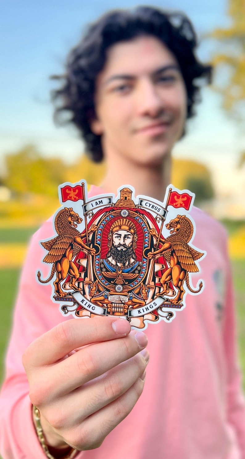 Persian Sticker I AM CYRUS Coat of Arms Sticker - Etsy