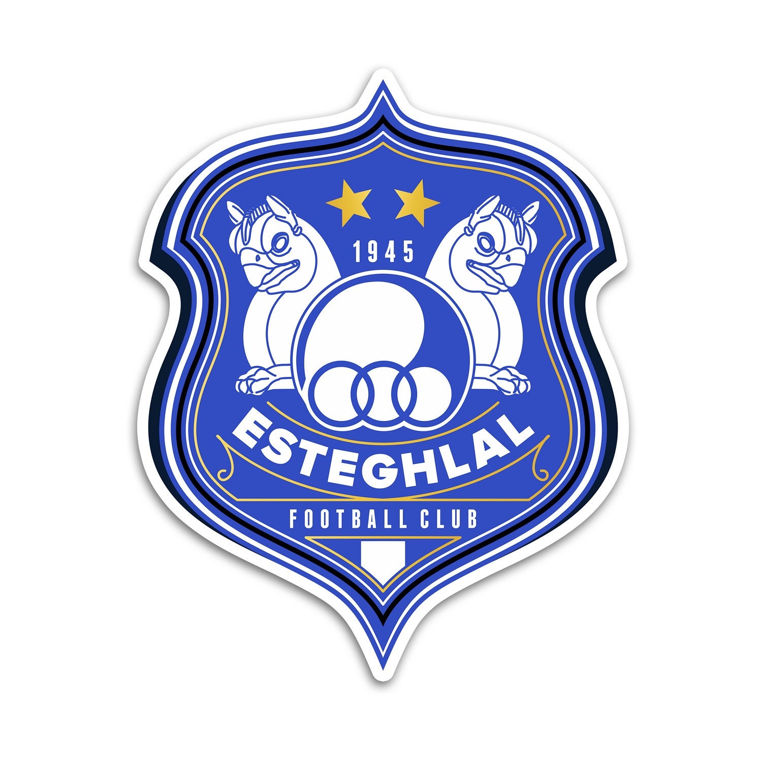 Esteghlal FC Logo Sticker, Esteghlal FC Logo Redefined, Persian Sticker ...