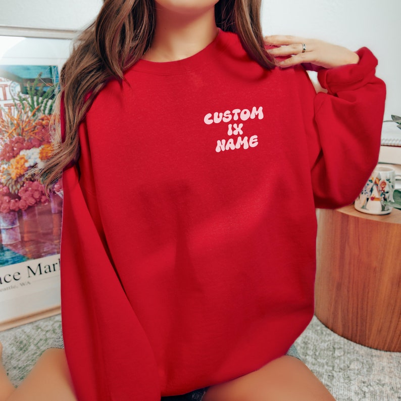 Pink Bubble Letter Sorority Sweatshirt, Custom Sorority Sweatshirt ...