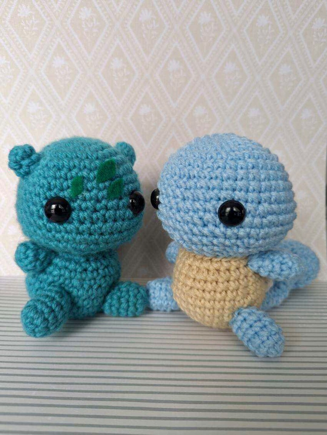 Crocheted Pokemon Inspired Plush - Squirtle or Bulbasaur - Etsy