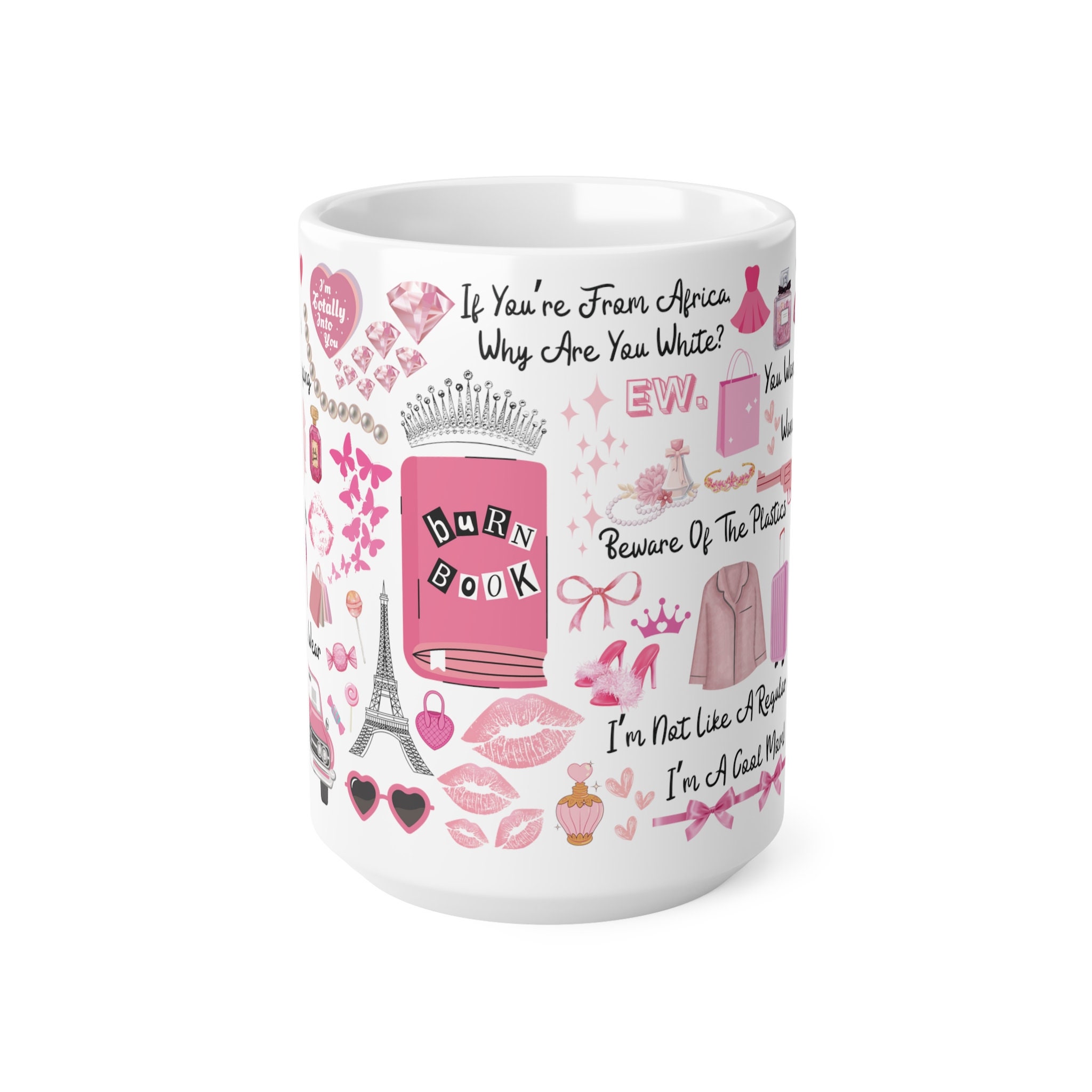 Mean Girls Mug, Mean Girls Quotes, Meangirls, Pink Mug, Best Friend ...