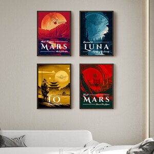 Mars Travel Poster, Red Rising Print, Hail Reaper, Red Rising Wall Art ...