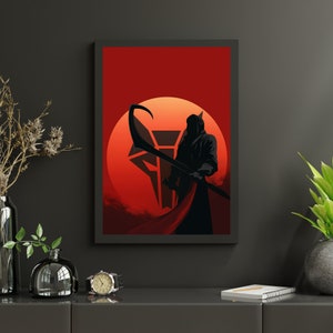 Reaper Print, Red Rising Print, Red Rising Wall Art Print, Hail Reaper ...