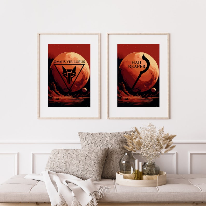 Omnis Vir Lupus Print, Red Rising Print, Red Rising Wall Art Print ...