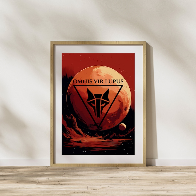 Red Rising Print, Omnis Vir Lupus Print, Red Rising Wall Art Print ...