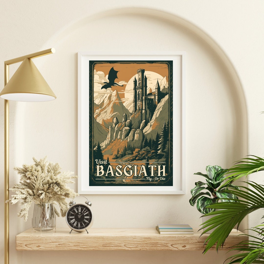Basgiath War College Travel Poster: Fourth Wing Art Print - Etsy