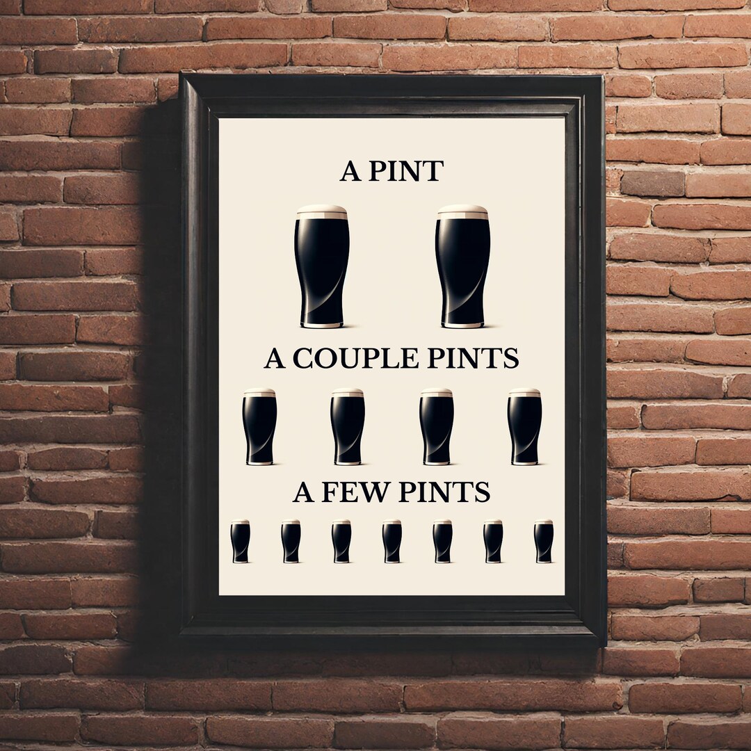 Pints Art Print, Guinness, Guinness Poster, Guinness Art Print, Fathers ...