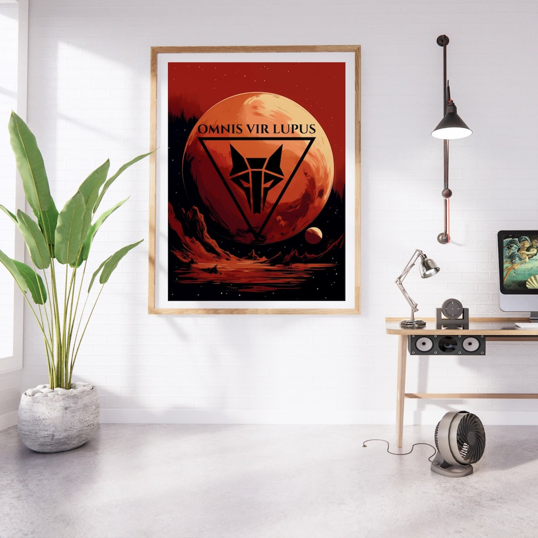 Omnis Vir Lupus Print, Red Rising Print, Red Rising Wall Art Print ...