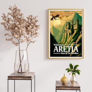 Aretia Travel Poster: Fourth Wing Art Print - Basgiath, Iron Flame - Etsy