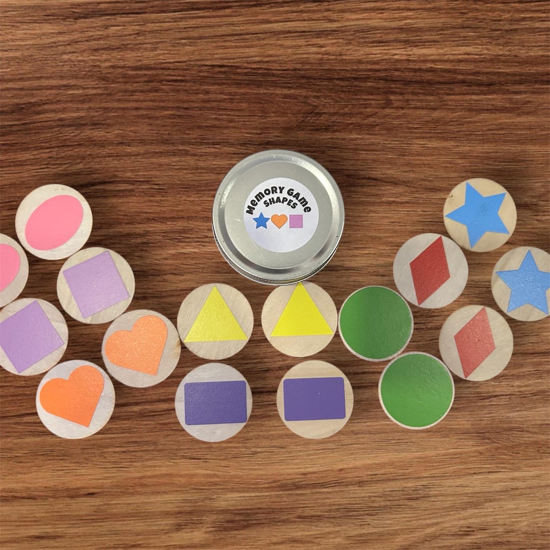 Shapes Memory Game - Etsy
