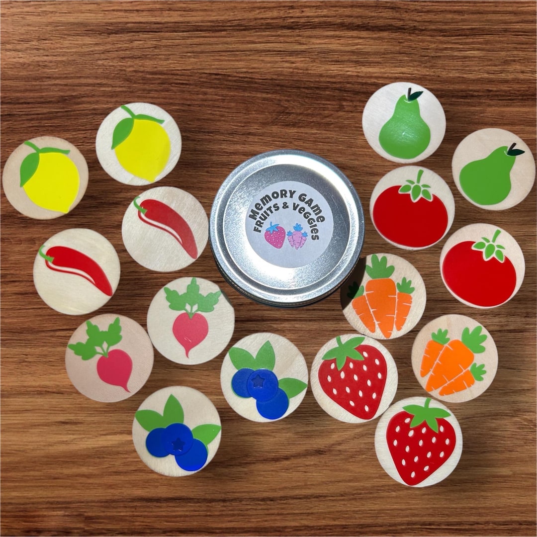 Fruit and Veggie Memory Game - Etsy