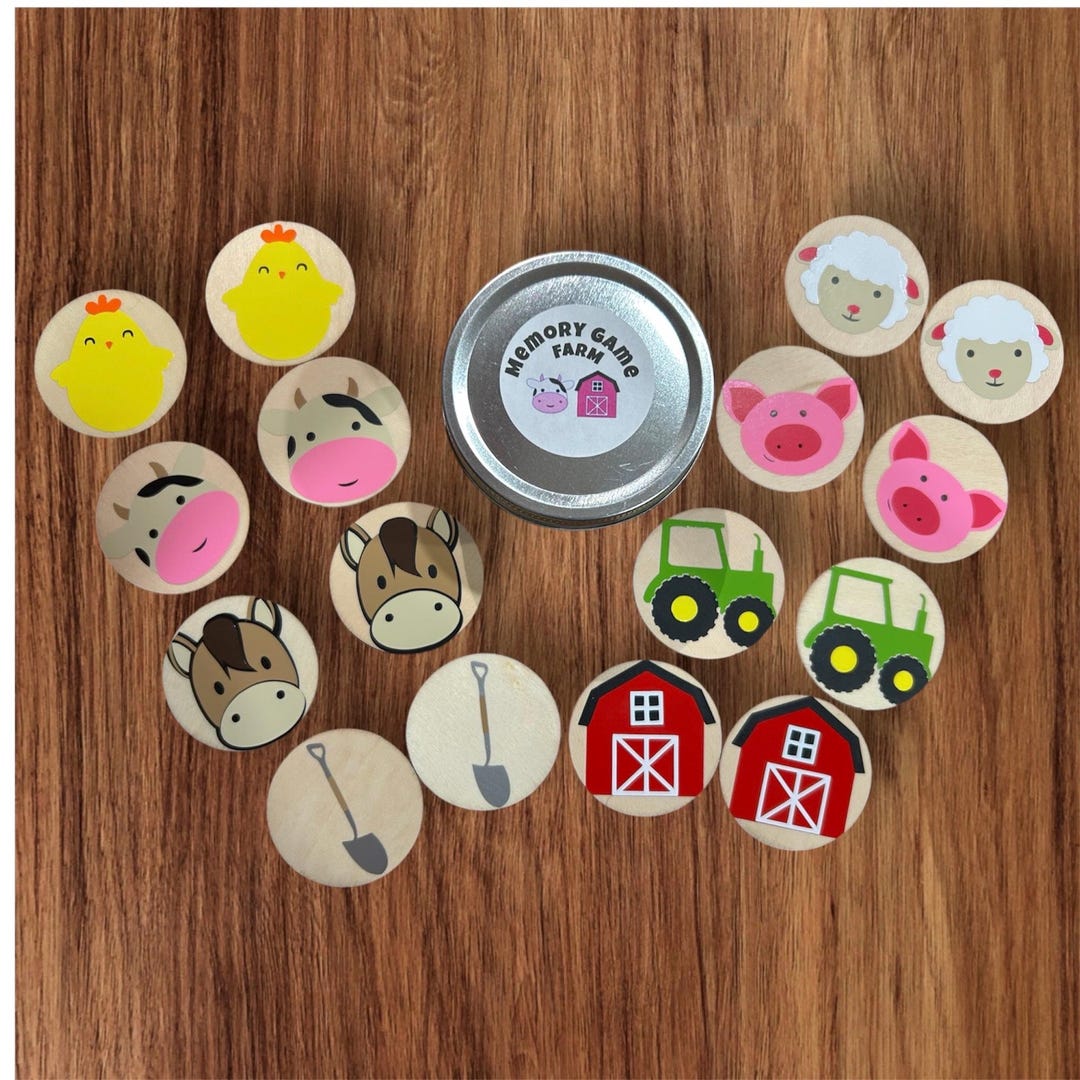 Farm Memory Game - Etsy