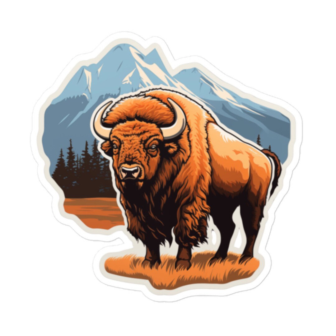 Nativedeer Bison Sticker - Etsy