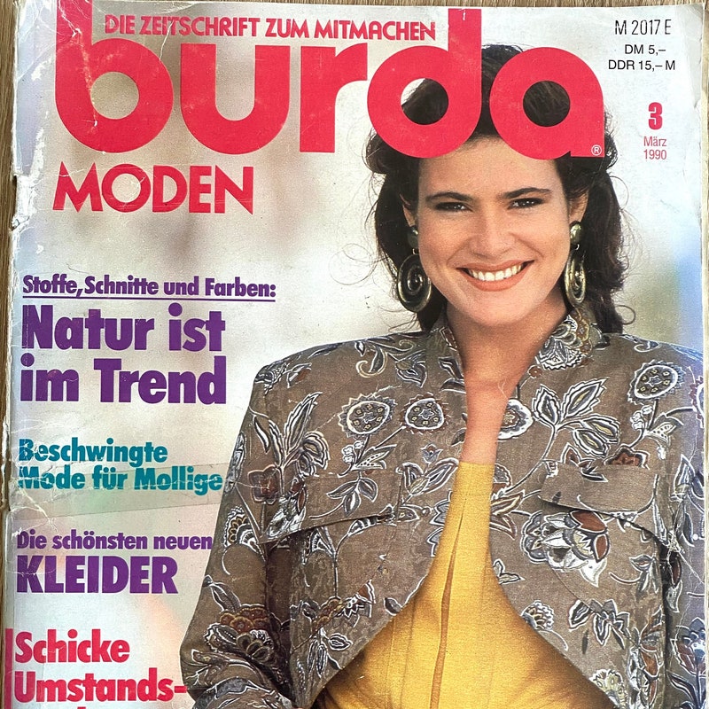 Magazine Burda 1990 - Etsy