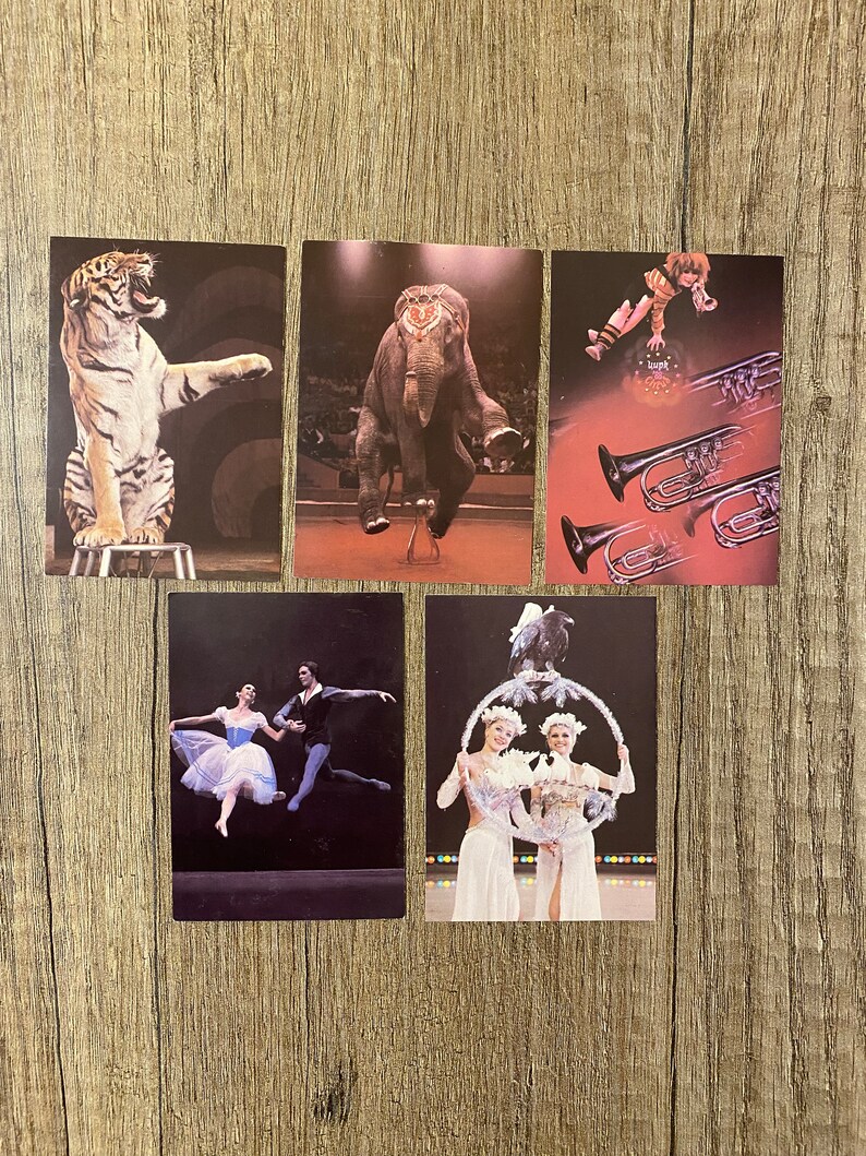 1980s Soviet Circus Pocket Calendars Vintage Russian Pocket Calendar ...