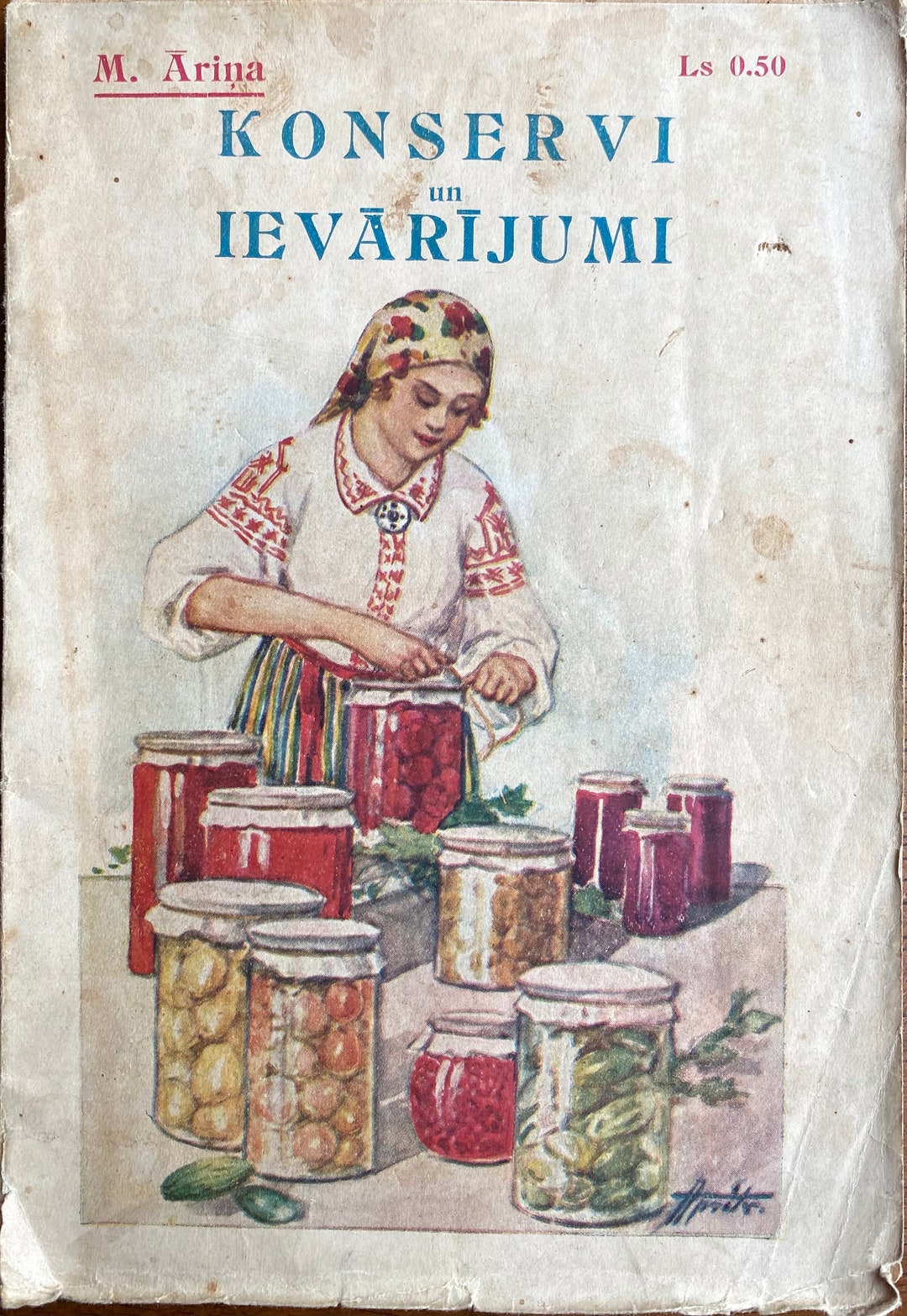 1936 Konservi Un Ievārījumi Āriņa Cookbook Cooking Book Recipe Vintage ...