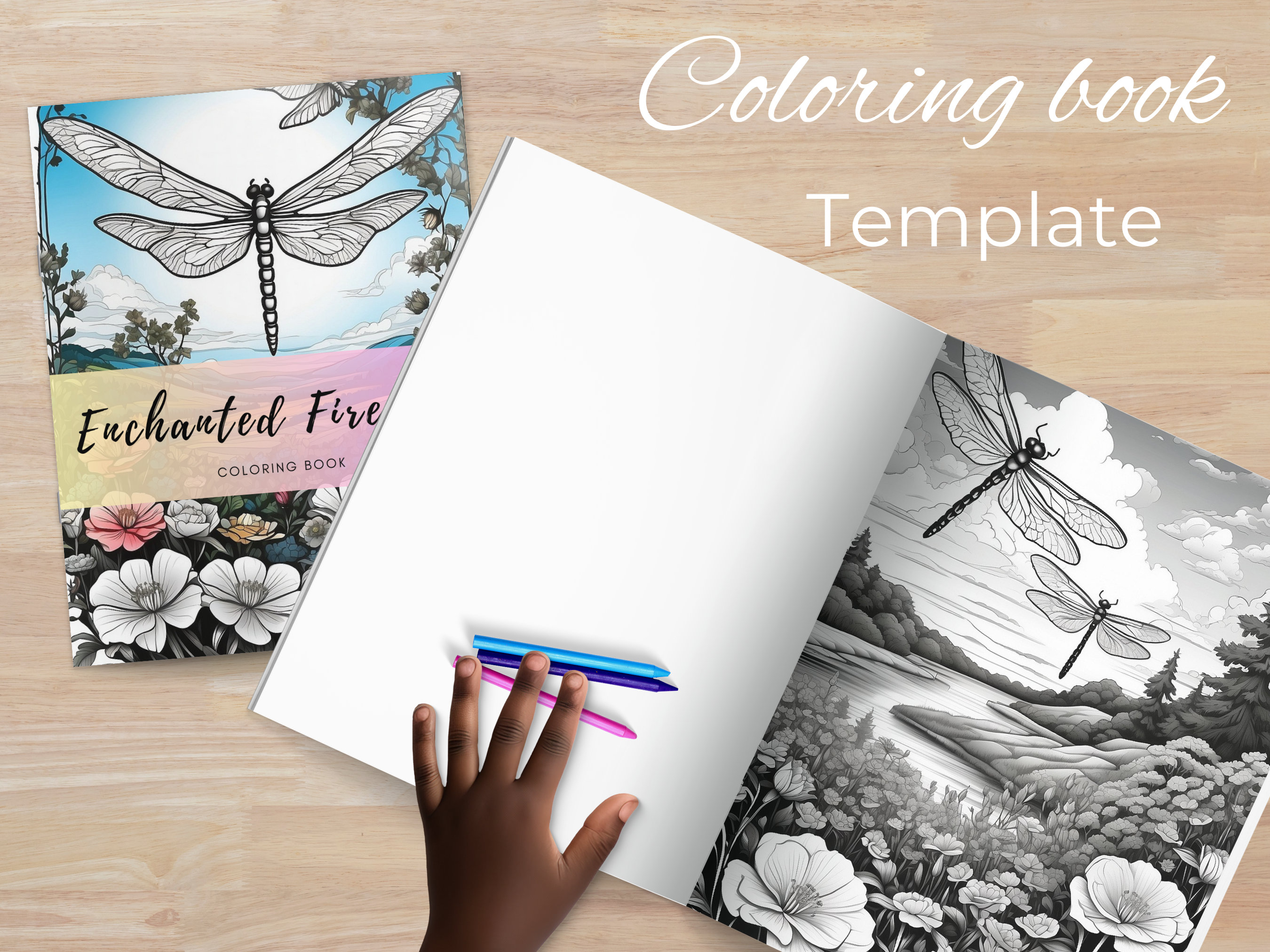 Coloring Book Template - Etsy