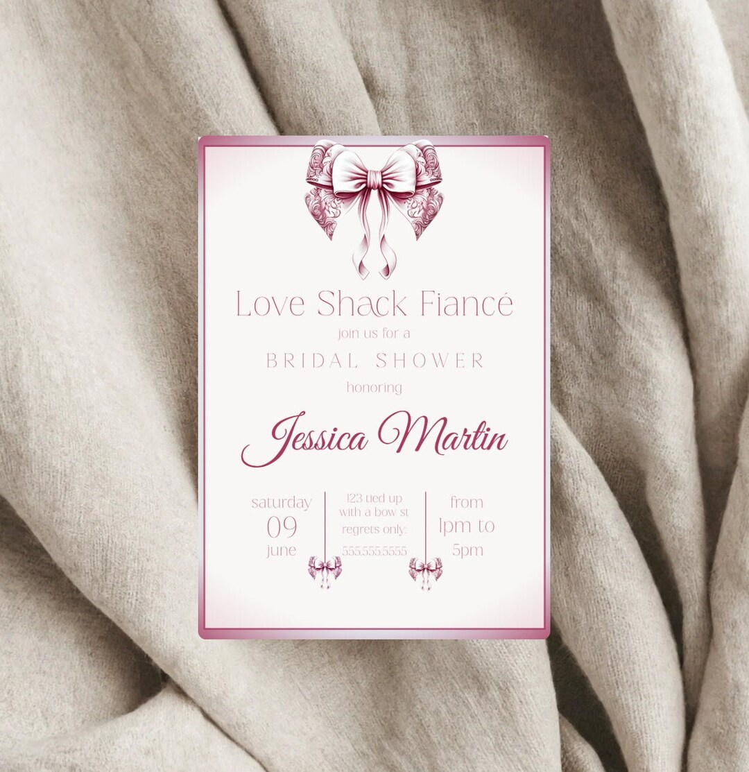 Love Shack Fiance Invitation Love Shack Fancy Bridal Shower- Preppy ...