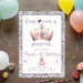 Forever A Princess Invitation- Four Ever Princess Birthday- 4th ...